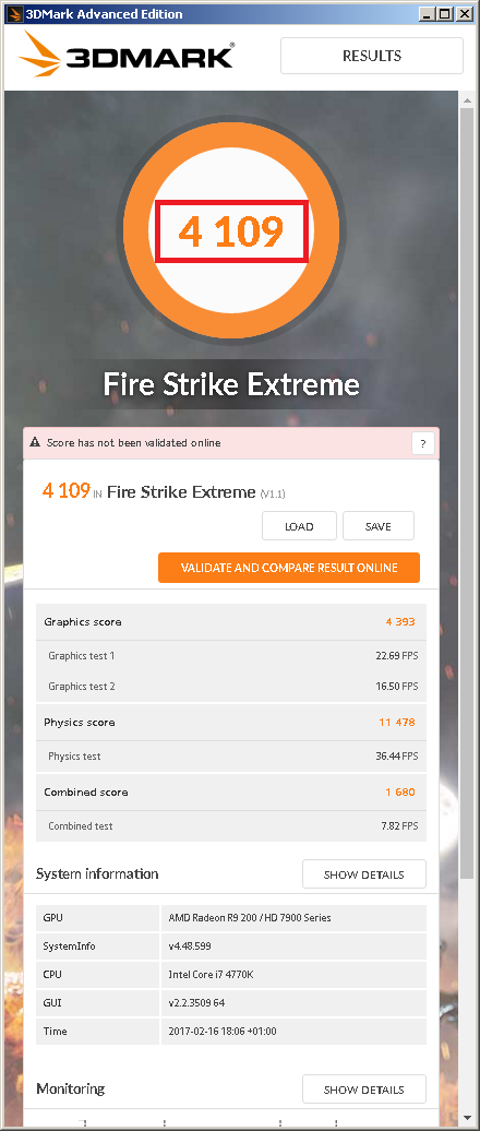 HWBOT 3DMark Fire Strike Extreme Benchmark Validation Regulations